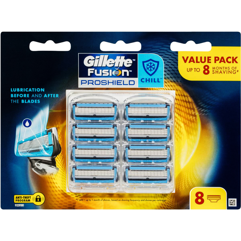 Lưỡi Dao Cạo Râu Gillette Fusion Proshield Chill (Vỉ 8 Lưỡi) - Vetco ...