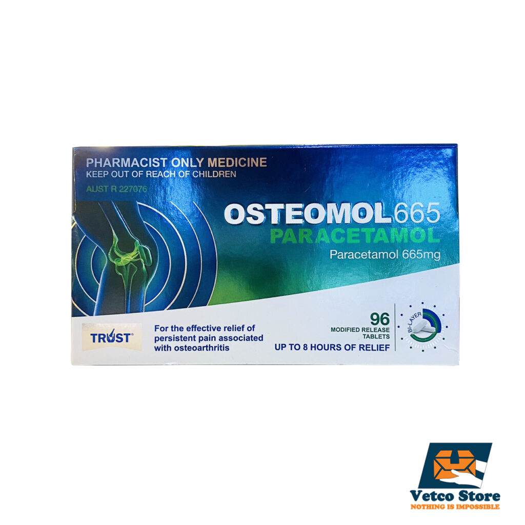 Thuốc giảm đau OSTEOMOL 665 Paracetamol 665mg hộp 96 viên - Vetco Store ...